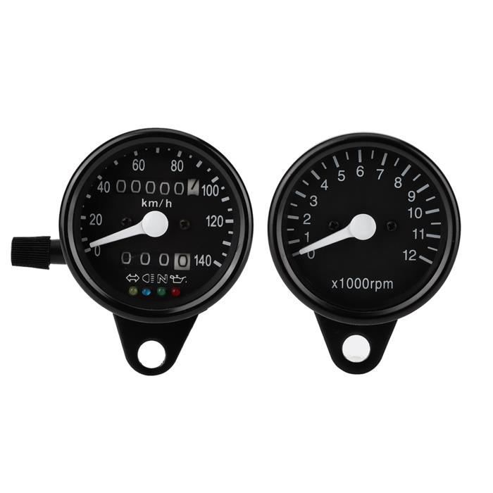 Dilwe jauge de tachymètre Odomètre Mécanique Double Instrument ...