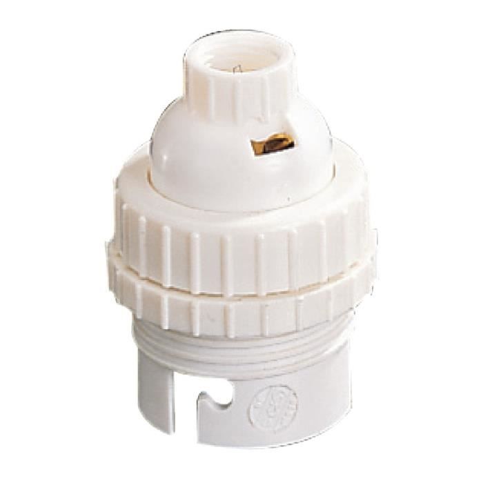 Douille B22 - Ebenoid - Nylon - Raccord Ø10mm - Double bague - Vendu à ...