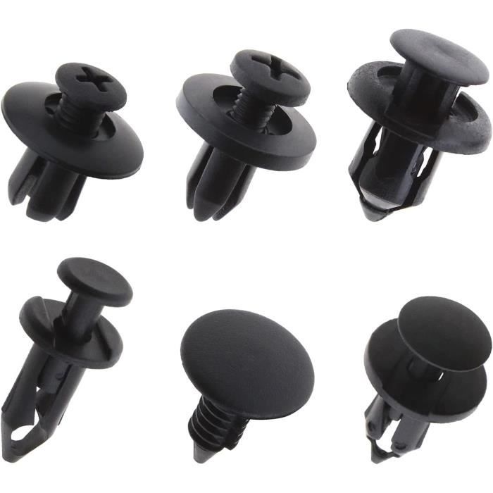 190Pcs Rivet Clips En Plastique Fixation De Protection 6 Tailles Clip ...