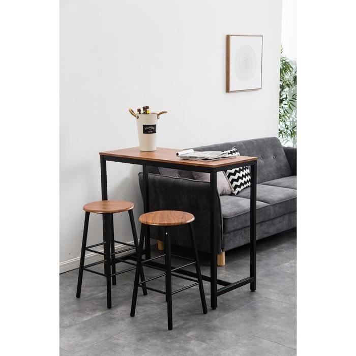 POU Table de Bar, cadre en acier robuste, 60 x 60 x 90 cm, pour cuisine ...