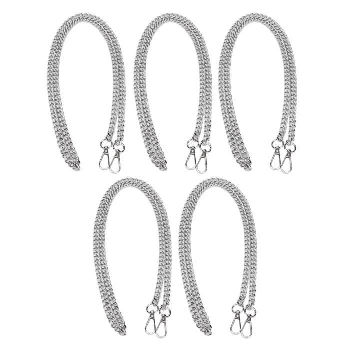 Fdit Chaîne gourmette en fer 5pcs chaînes gourmettes en métal 3.9ft ...