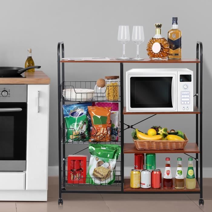 Étagère de rangement pour panier de cuisine, panier de rangement ...