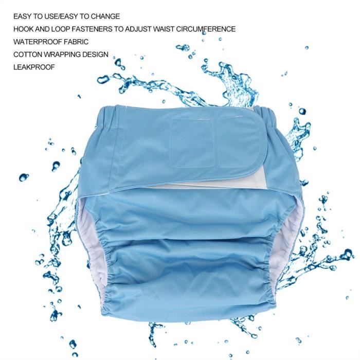 Couches pour adultes hygiene incontinence Couche bleue Taille unique ...