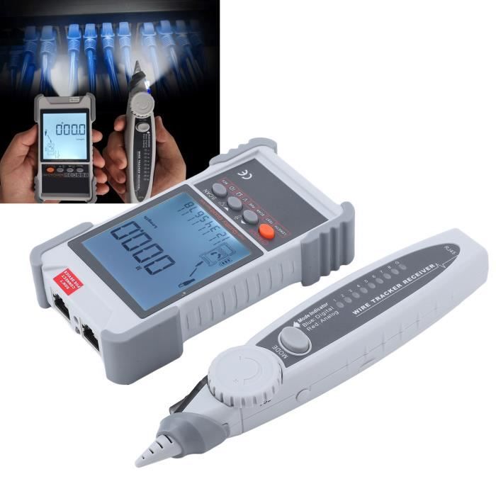 VBESTLIFE détecteur de ligne Testeur de Réseau LCD Testeur de Câble ...