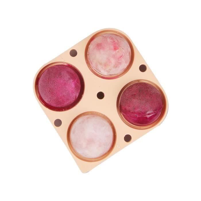 HuiYing-Moule à boules de glaçons à 4 cavités moule à boule de glace en ...