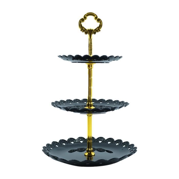 PLATEAU - PLAT DE SERVICE, Black--Support à Gâteau Européen à Trois ...