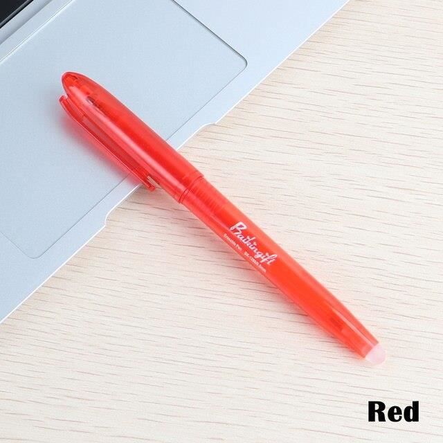 STYLO,8 Pcs Red Pen--Stylos Gel Effaçables ou Tiges de Recharge de 0,5 ...