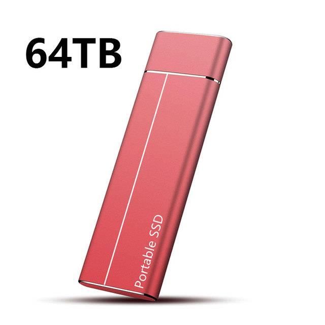 Disque dur externe,64TB Red--Disque dur externe SSD, Interface usb 3.1 ...