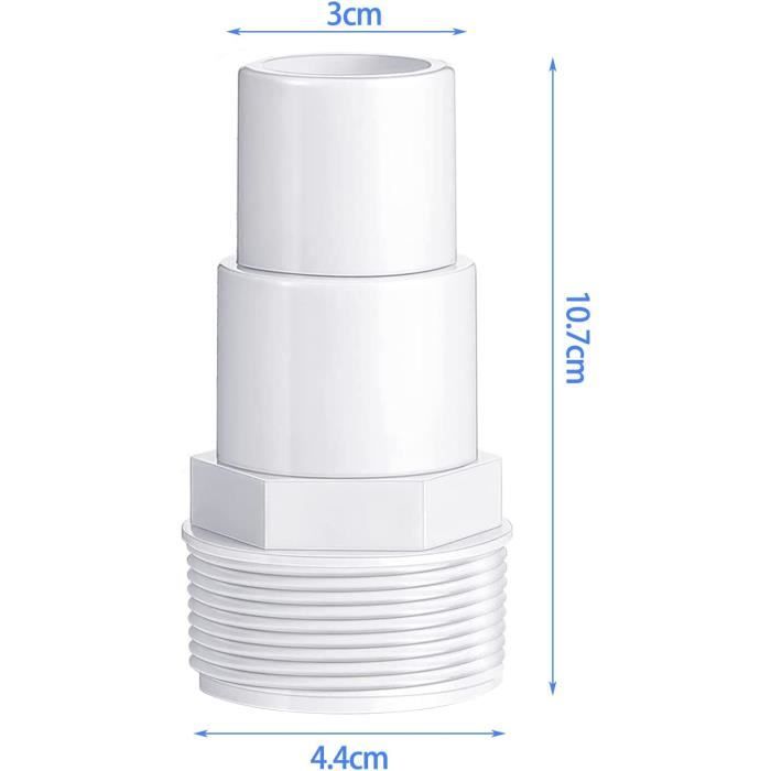 Adaptateur À Visser 1-1-2 - Raccord Tuyau Piscine - Emboîter Diam 32-38 ...