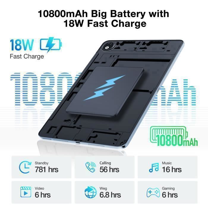 Tablette tactile DOOGEE T20 Ultra 12 pouces IPS 2.4K Hi-Res Battery ...