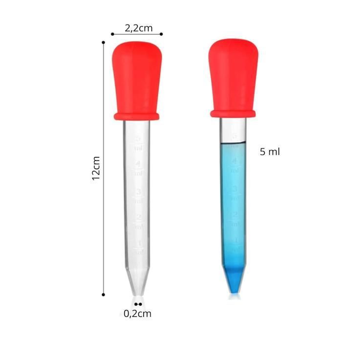Pipette Plastique 5ml 7 Pipettes Graduées Pipette Cuisine Compte ...