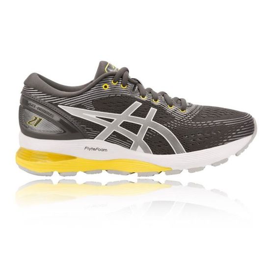 Chaussures de course a pied ASICS Gel Nimbus 21 pour femmes Gris Usage regulier Drop 10 mm Cdiscount Sport