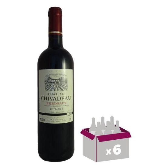 Château Chivadeau 2018 Bordeaux - Vin rouge de Bordeaux - La cave Cdiscount