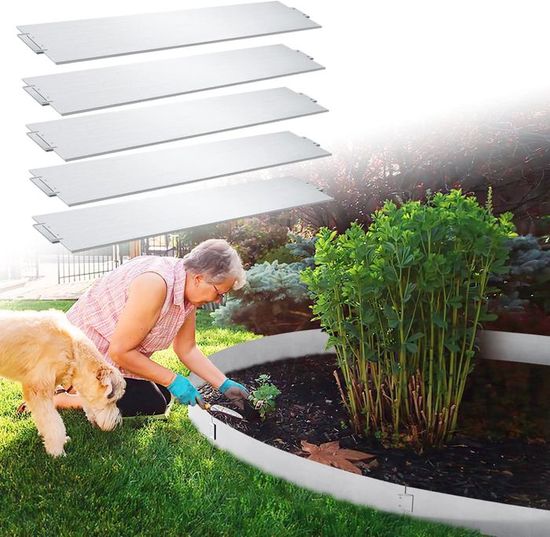 Bordure De Pelouse En Métal Galvanisé Flexible - 5 M, 10 M, 15 M, 20 M ...