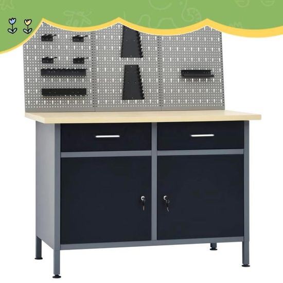 LIA Établi Avec 3 Panneaux Muraux - 7064170423390 - Cdiscount Bricolage