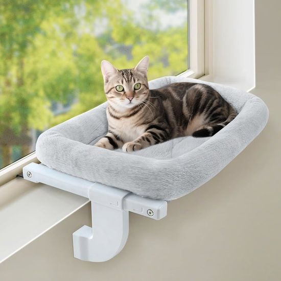 GUUSII HOME Hamac pour Chat Fenetre Panier Suspendu Chats Perchoir Lit Radiateur Etagere Transat ...