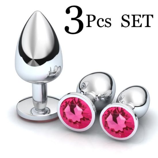 Plug Anal intime en métal avec bijoux en cristal, toucher lisse, sans vibrateur, perle anale ...