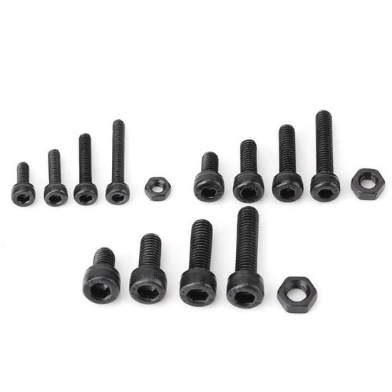 EJ.life boulons 420 pièces M3/M4/M5 vis à tête cylindrique à six pans creux en acier au carbone ...