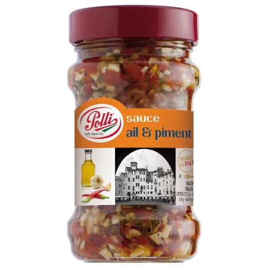 POLLI Sauce Ail Huile et Piments 190g - Cdiscount Au quotidien