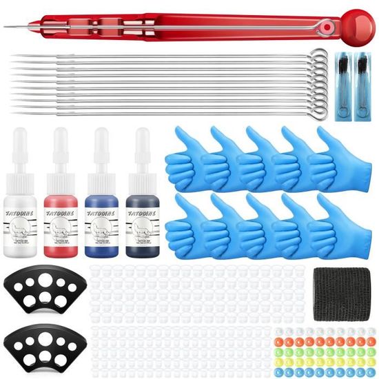 TATOOINE Hand Poke and Stick Kit Tatouage à la Main et au Bâton en Alliage d'Aluminium Poke Pen ...