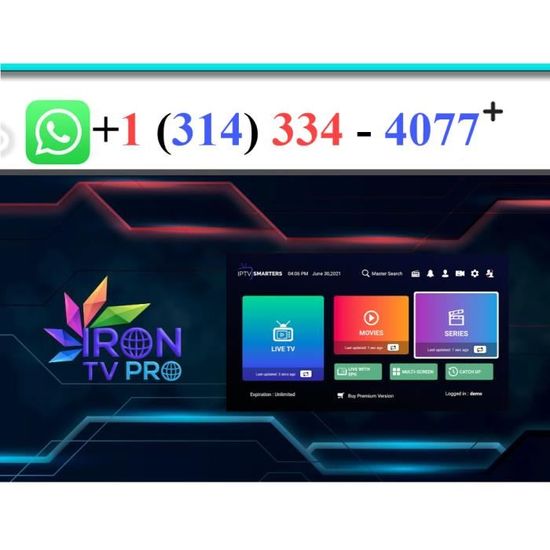 IRON IPTV PRO - 12 MOIS Abonnement Premium IOS Android TV Smart VLC M3U ...