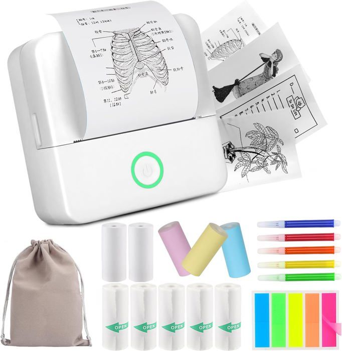 Mini Imprimante Portable, Thermique Imprimante Photo Mini Imprimante ...