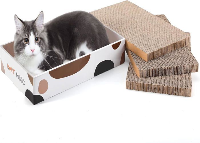 Griffoir pour chat en carton Griffoir pour chat en papier ondul Label ...