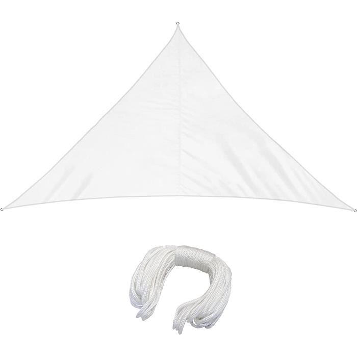 300 x 300 x 300 cm Voile d'ombrage Pare-Soleil Triangle isocèle ...