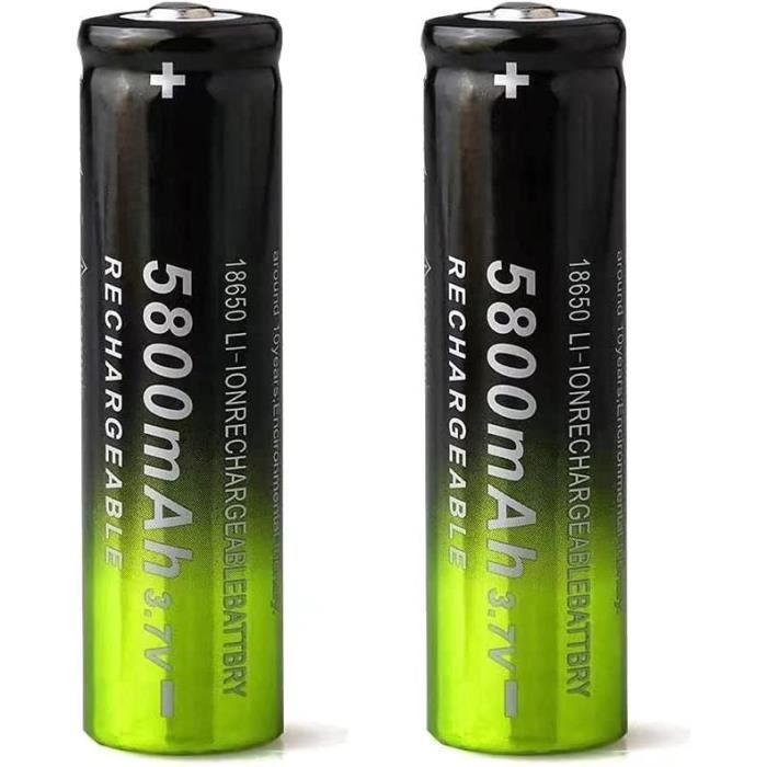 Piles Rechargeables 3.7V 5800Mah Lithium ION Haute Capacité Piles, 1200 Cycles Longue Durée Haut ...