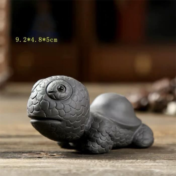 Figurine - Décoratif - Crapaud doré en argile violette - 9.2x4.8x5cm ...