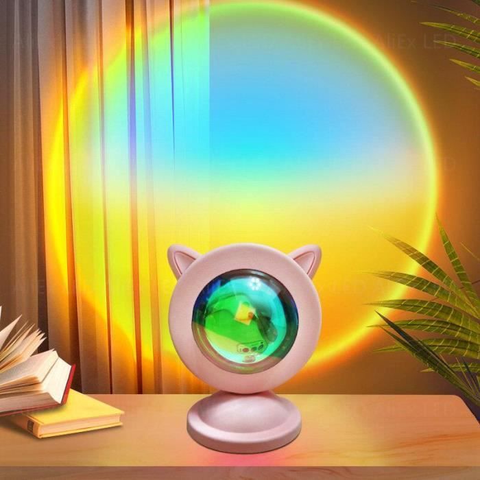 Mini lampe LED USB d39intérieur au coucher du soleil Projection murale ...