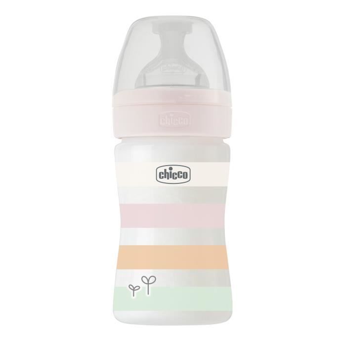 Chicco Biberon Bien-Être 150ml - Tétine Silicone - flux lent - 0m ...