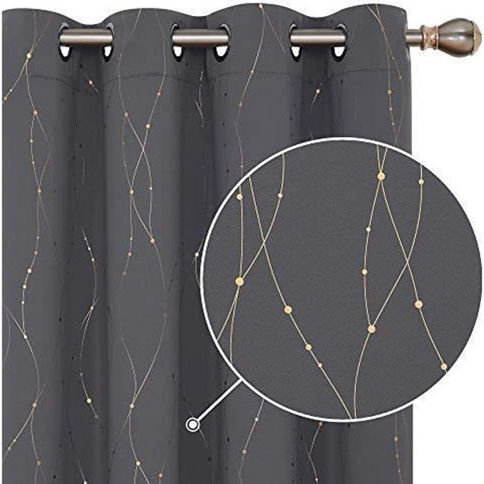 Deconovo - Lot de 2 Rideaux Occultants Thermique Isolant Chambre Garcon ...