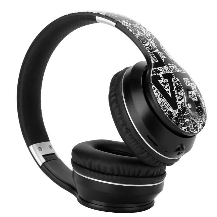 Dioche Casque de musique stéréo Casque Bluetooth Sans Fil Écouteur de ...