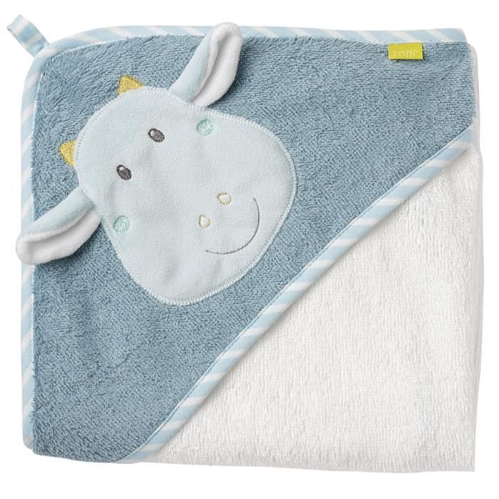 Cape de bain - FEHN - Little Castle - 80 cm - Blanc/Bleu - Douceur et ...