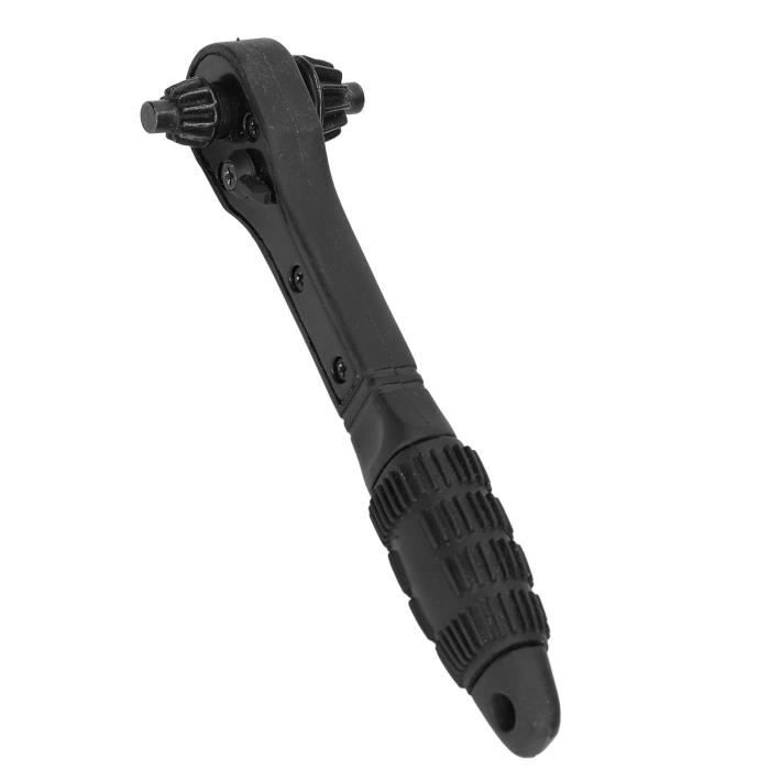 JIN-Clé à cliquet 2 en 1 en acier au carbone noir clé à mandrin rapide ...