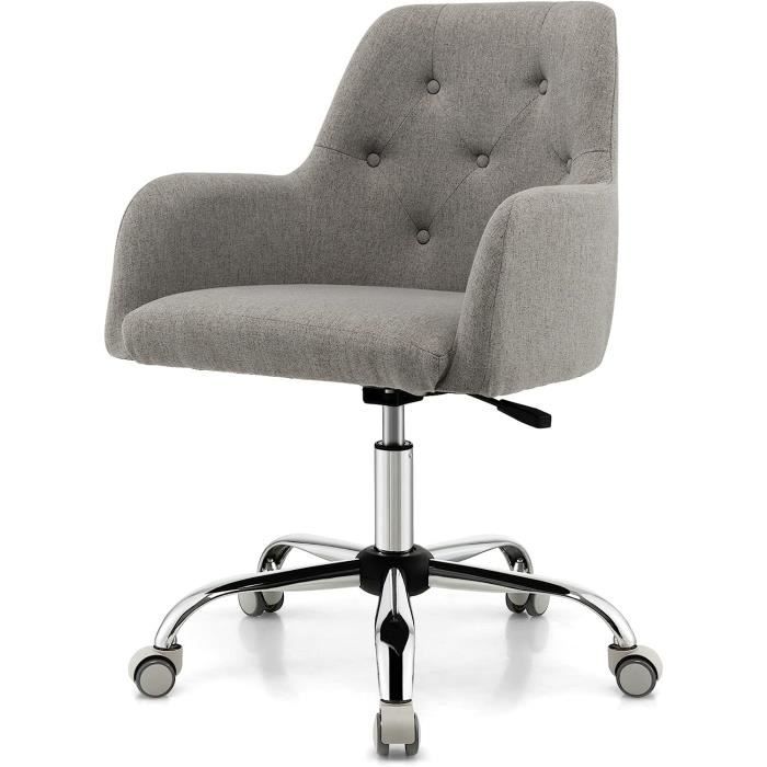 GOPLUS Fauteuil de Bureau Ergonomique Réglable en Hauteur, Chaise de ...