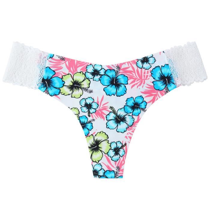 Culotte-slip,culotte Sexy en dentelle à fleurs pour femmes,taille basse ...