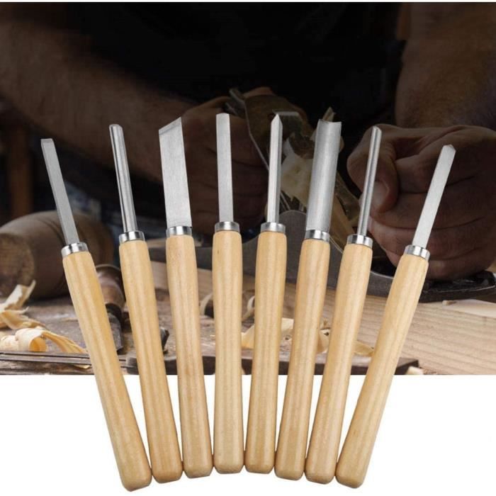 Ensemble de Tournage Ciseau à Bois - OHMG - 8 PCS - Gouge à Bois Oblique Séparation - Cdiscount ...