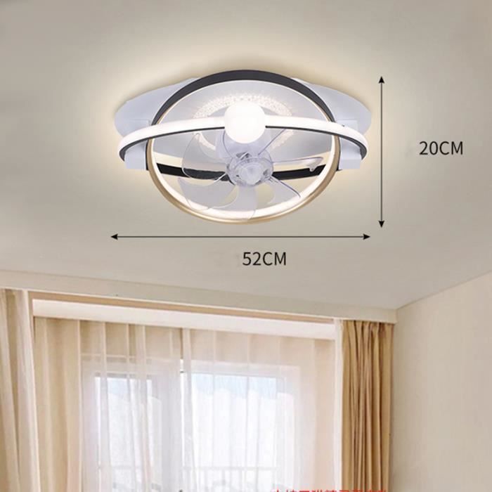 RUMOCOVO Plafonnier LED pliant avec ventilateur intgr design moderne clairage 1intrieur 85-265 V ...