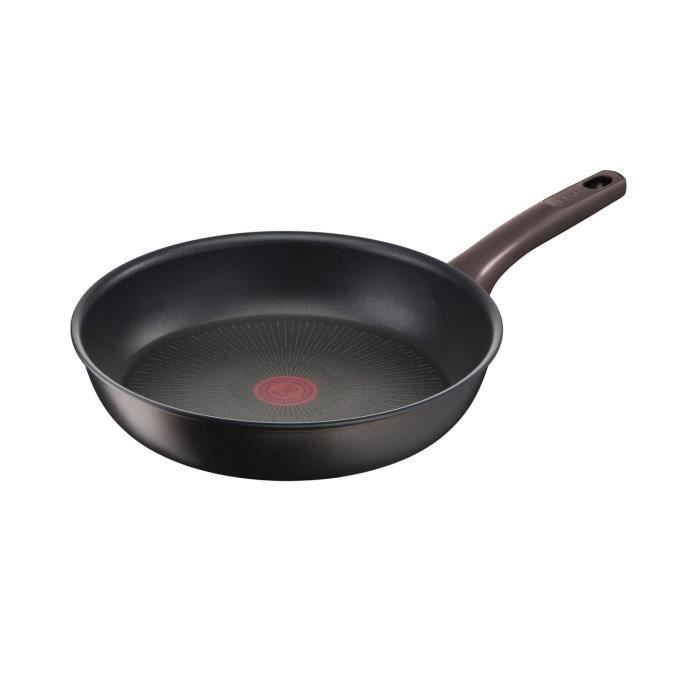 Poêle 28cm IH Café Noir Unlimited Tefal - Tous feux + induction - G2630692 - Cdiscount Maison