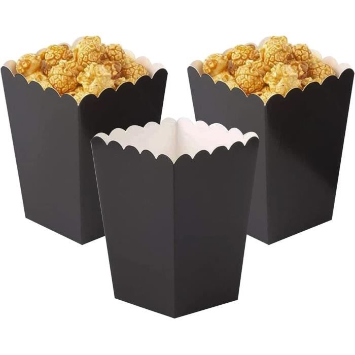 Boîtes De Pop-Corn Noire 24 Pièces, Petite Conteneurs De Pop-Corn En ...
