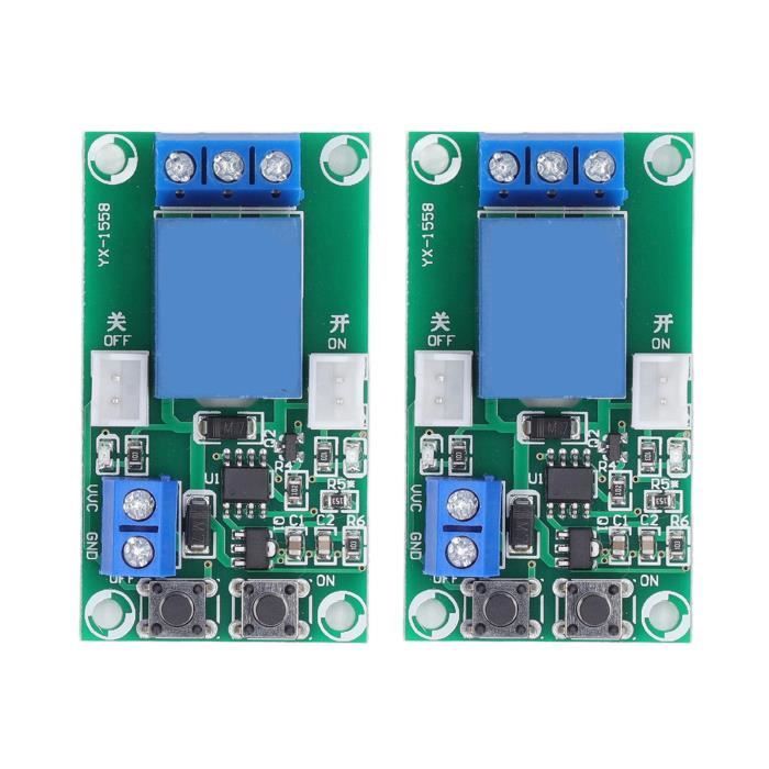 RHO-Module de relais 12 V Module de Relais Autobloquant 12V 10A, 2 ...