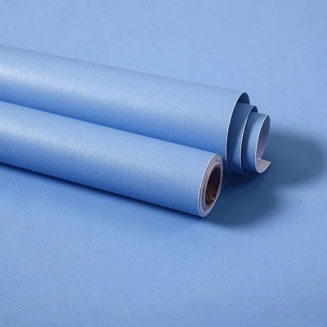 Autocollant mural,Matt Lake Blue-60cm x 5m--Papier peint décoratif en ...