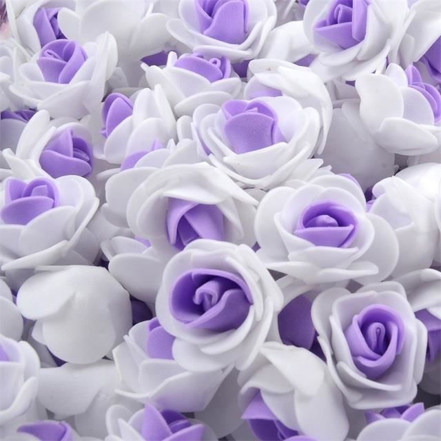PLANTE ARTIFICIELLE,Purple--Mini roses artificielles en mousse de ...