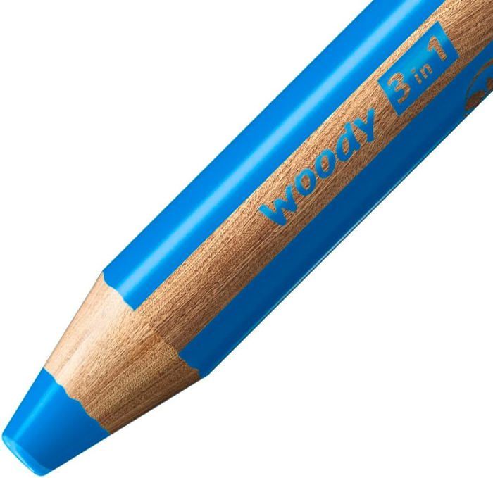 Crayon de coloriage - woody 3in1 - crayon de couleur à l'unité - cyan ...