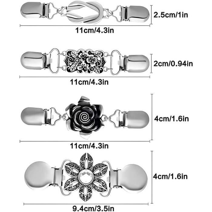 Broche Pour Fermer Un Décolleté - 4 Broches Vintage Pour Pull Ou ...