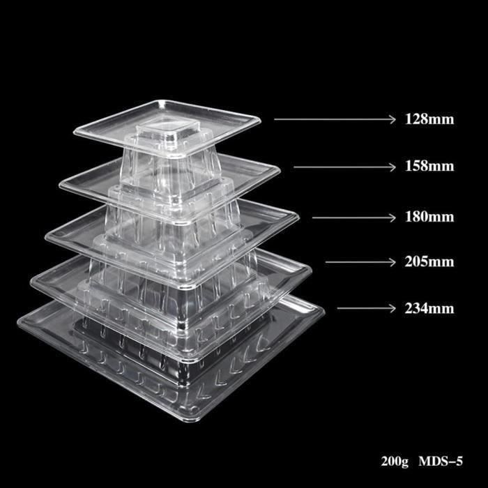 (5 étages carré) Pyramide Présentoir à Macarons Support Macarons ...