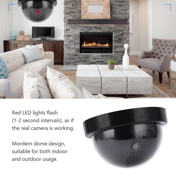 Zerone CCTV factice Fausse caméra de sécurité caméra factice lumière ...