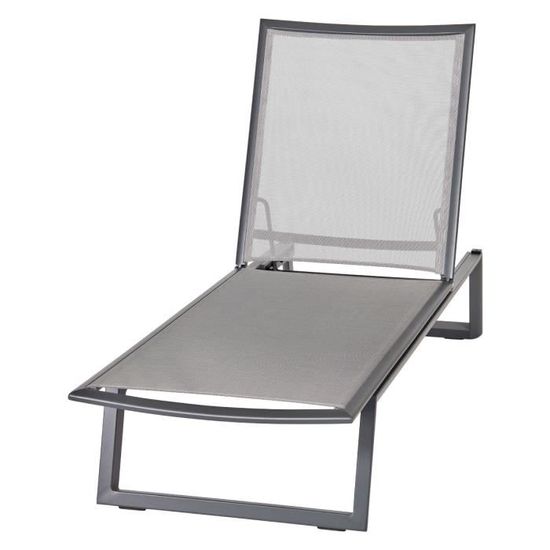 Transat CLAUDIA - Textilène/Aluminium - Cdiscount Jardin